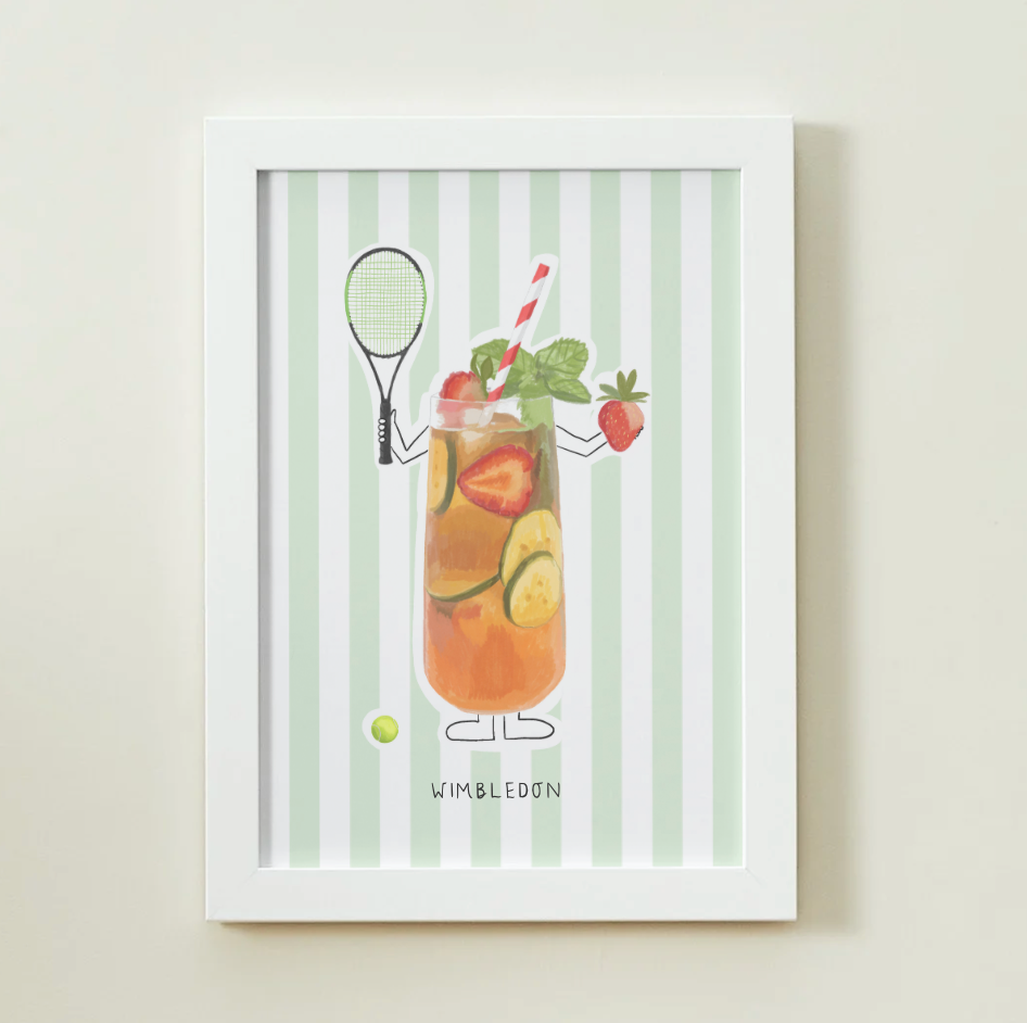 Wimbledon 2025 Print – Hand Drawn Illustrated Print – Maisie's Munch